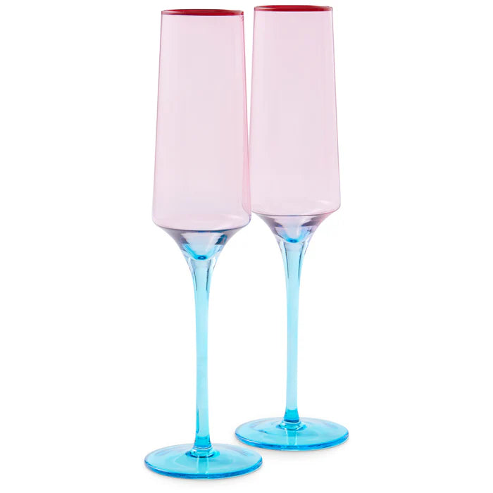 Rose With A Twist Champagne Glass - 2P Set – Home By De Vere Design Co